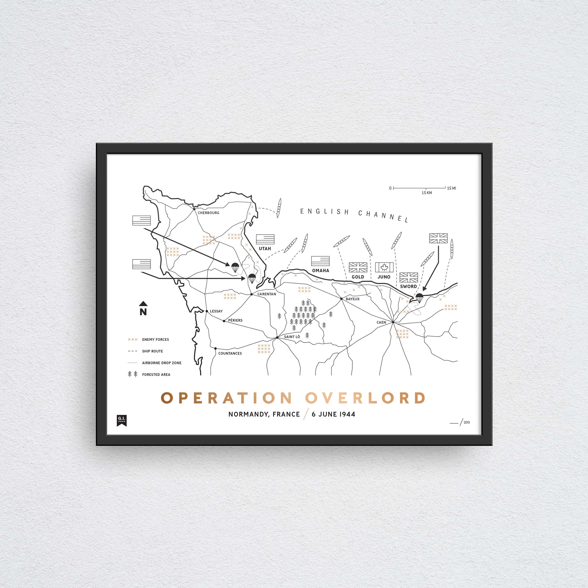 Operation Overlord - Normandy Invasion - Battle Maps - Wall Decor – G.I ...